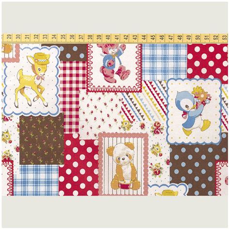 Retro Patchwork Fabric By Kokka