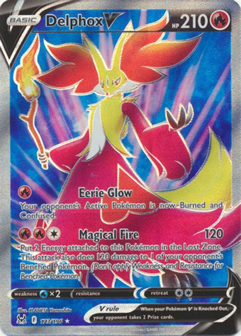Delphox V 173 196 Rare Ultra [swsh11 173] Face To Face Games