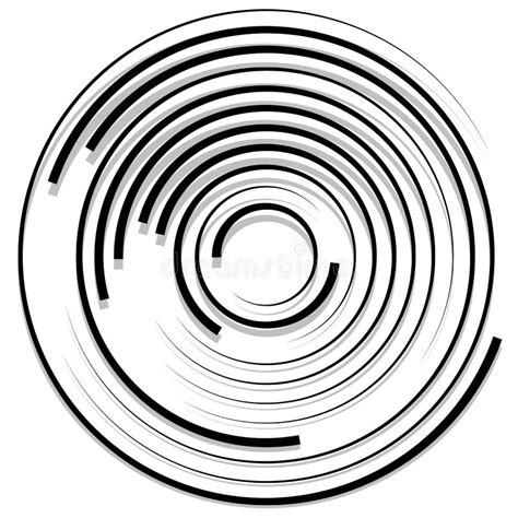 Concentric Random Circles With Dynamic Lines Circular Spiral S Stock