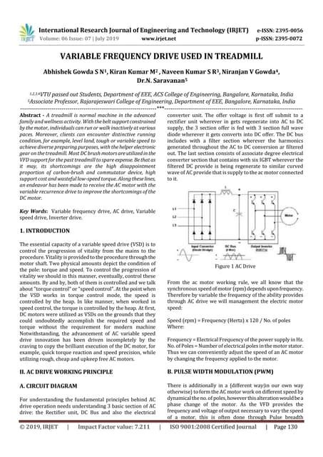 Irjet Variable Frequency Drive Used In Treadmill Pdf