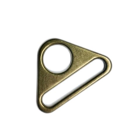 Antique Brass Solid Triangle Ring With Hole Sewing Supply Depot