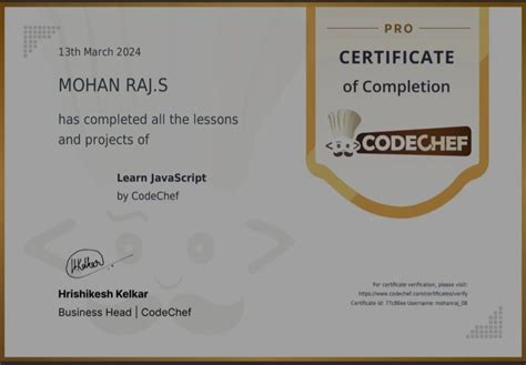 Mohan Raj S On Linkedin Codechef Javascript