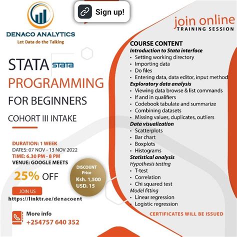 Datascience Stata Programming Learning Denaco Analytics