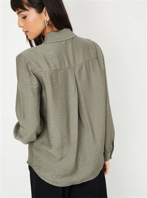Buy Women Textured Shirt Online At Just Rs 699 0 1000015572057 Max