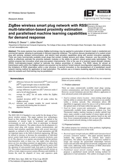 Zigbee Wireless Smart Plug Network With Rssi Multi Lateration Based