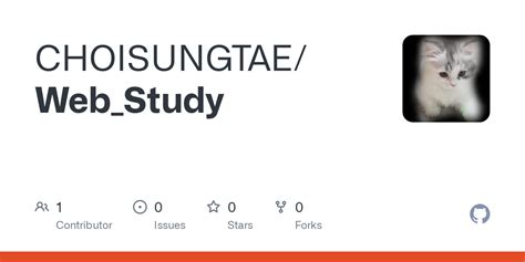 GitHub CHOISUNGTAE Web Study