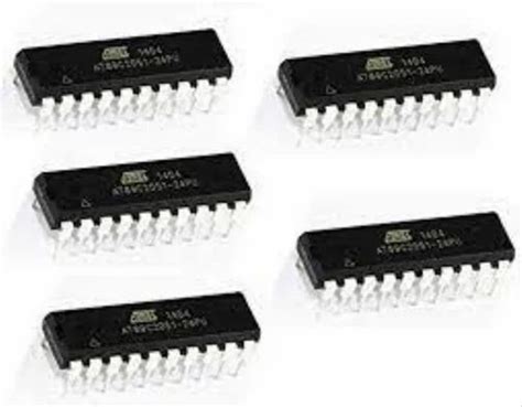 atmel microcontroller at89c2051 24pu electronic ic at rs 35 piece