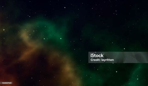 공간 배경 현실적인 밝은 별과 가스 구름의 클러스터 환상적인 외부보기 성운 은하와 별 클러스터와 우주 무한한 우주 의 열린 공간 벡터 일러스트레이션 0명에 대한 스톡 벡터