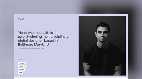 Yianni Mathioudakis One Page Website Award