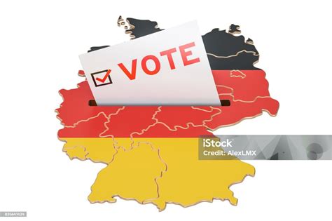 독일 독일 선거 개념 3d 렌더링에 고립 된 흰색 배경에서 투표 3차원 형태에 대한 스톡 사진 및 기타 이미지 3차원 형태 Political Party
