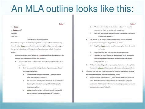 PPT MLA Research Outline PowerPoint Presentation Free Download ID