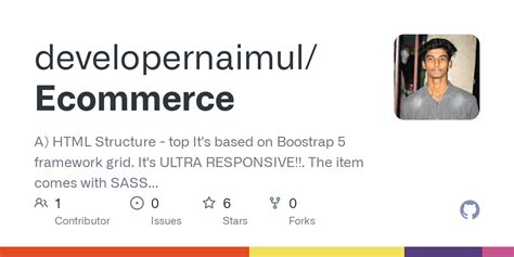 GitHub Developernaimul Ecommerce A HTML Structure Top It S Based