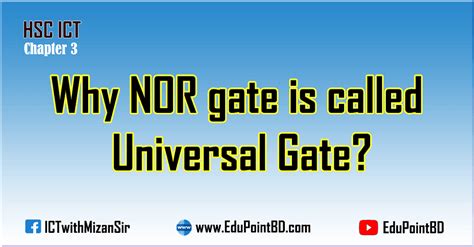 Why Nor Gate Is Called Universal Gate Explain