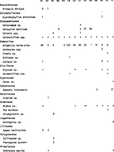 Vegetation Analysis Of Surface Sample Plots Download Table