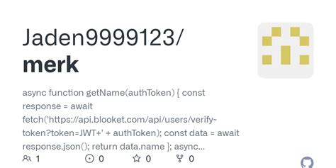 Github Jaden9999123merk Async Function Getnameauthtoken Const
