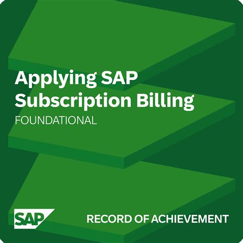 Applying Sap Subscription Billing Record Of Achievement Credly