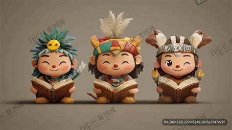 Ai创作图彝族ip形象 Q版傈僳族 基诺克族人物插画 独龙族卡通人物 文物吉祥物 门巴族卡通人物 文化传播吉祥物 民族ip人物 原始部落保护神 Q版门巴族 卡通门巴族 Q版赫哲族 文化吉祥物