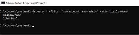Using Dsquery To Get User Display Name ShellGeek