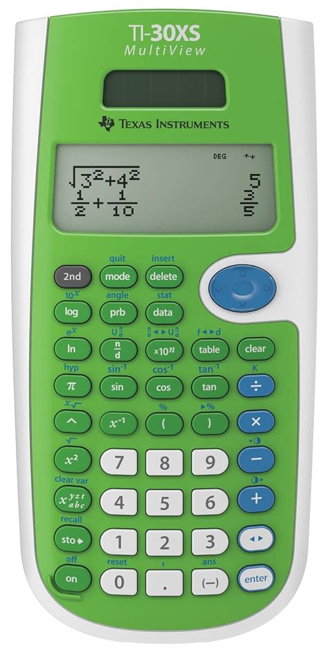 Texas Instruments Ti 30xs Multiview Scientific Calculator Lime Green