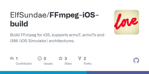 github elfsundae ffmpeg ios build build ffmpeg for ios supports