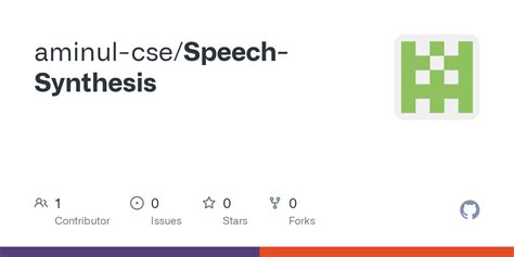 GitHub Aminul Cse Speech Synthesis