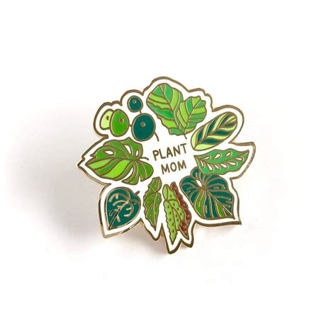 Plant Mom Hard Enamel Pin Plant Lady Pin Plant Lover Pin House