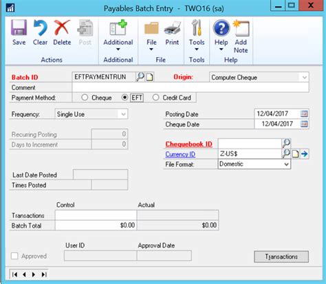 Dynamics Gp Payables Payments Not Updating The Bank Management Module