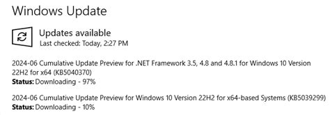 KB5039299 Windows 10 Cumulative Update Preview Build 19045 4598 22H2 Windows Update Windows