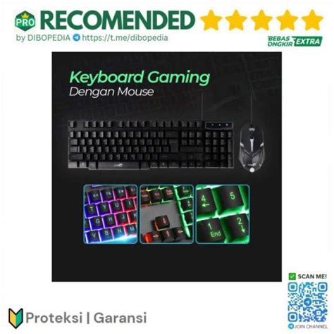 Promo Lokai 832 Gaming Keyboard Led With Mouse Black Diskon 9 Di