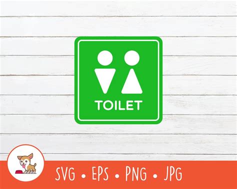 Toilet Sign Svg Toilet Sign Clipart Vector Toilet Sign Cut File For