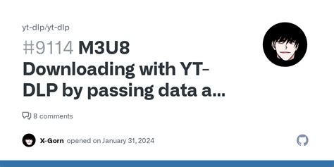 m3u8 downloading with yt dlp by passing data as a parameter · issue