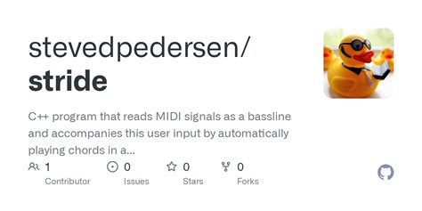 GitHub Stevedpedersen Stride C Program That Reads MIDI Signals As A Bassline And