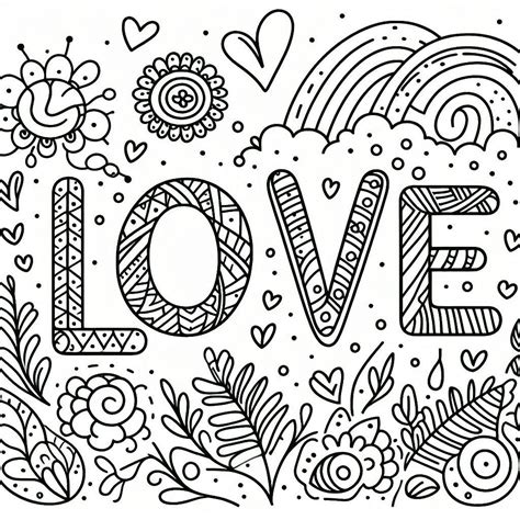 פאזל של Love לצביעה להדפסה אונליין יויו