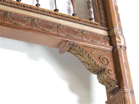 Antique Ornate Oak Entryway Frame With Fretwork Transom Olde Good Things