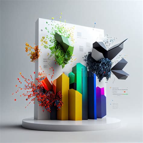 Forex Chart With Statistic Data And Market Quotes On Digital Screen