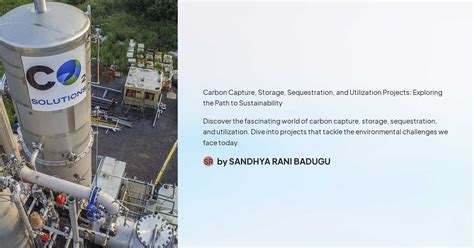 Carbon Capture Storage Sequestration And Utilization Projects