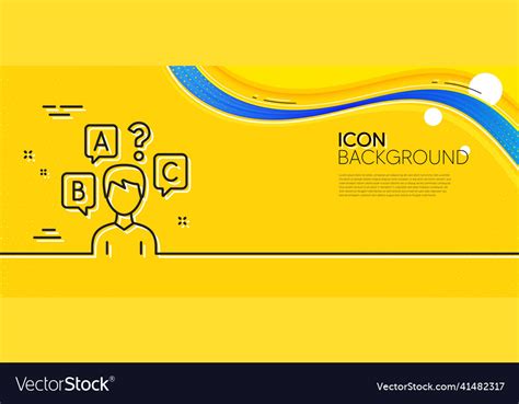 Quiz Test Line Icon Select Answer Sign Minimal Vector Image