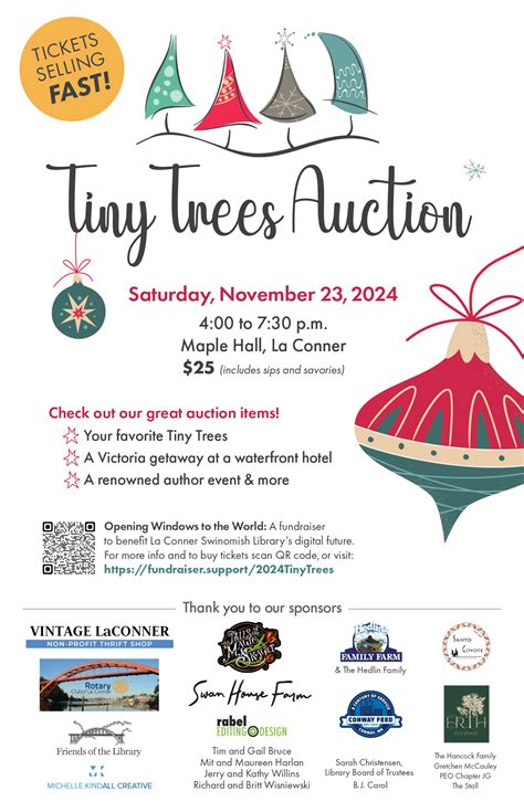 Tiny Trees Reserve Your Tickets For Our Annual Festive Event La Conner Library Foundation