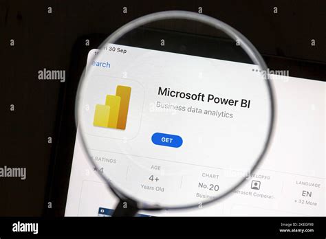 Ostersund Sweden Sep 30 2022 Microsoft Power Bi App Microsoft