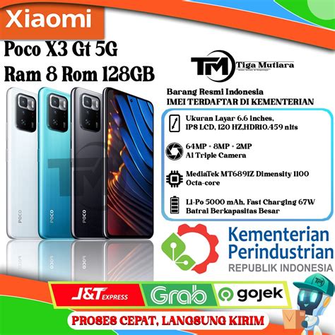 Jual Xiaomi Poco X3 GT 5G Ram 8 Rom 128GB 256GB Shopee Indonesia