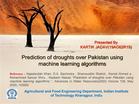 Prediction Droughts Using Machine Learning Algorithm Pptx
