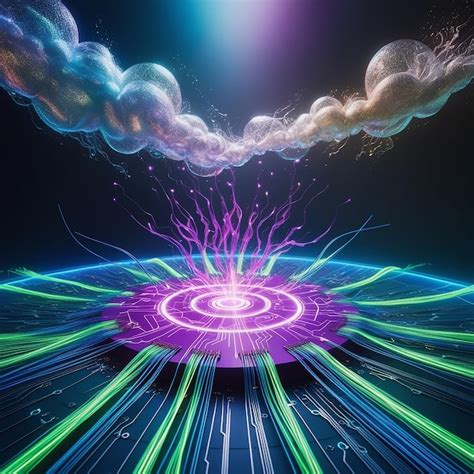 Abstract Digital Connections Premium Ai Generated Image