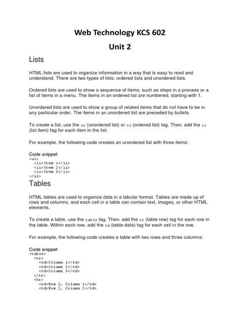 unit 2 pdf xml dynamic html