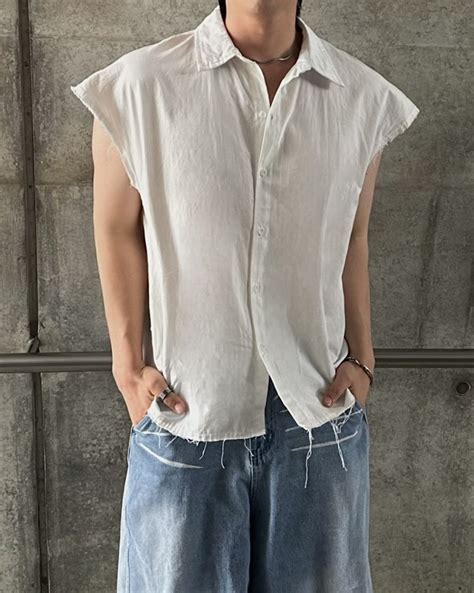 윈드즈 숄더 나시 셔츠 2col 이치반