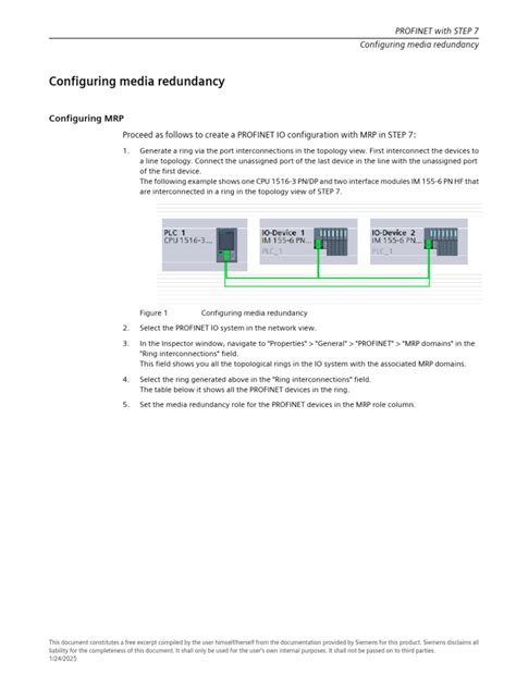 Profinet With Step 7 Configuring Media Redundancy Pdf System Software Software