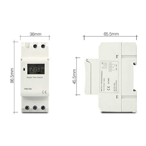 Thc15a Digital Timer Switch Relay Control Lcd Din Grandado