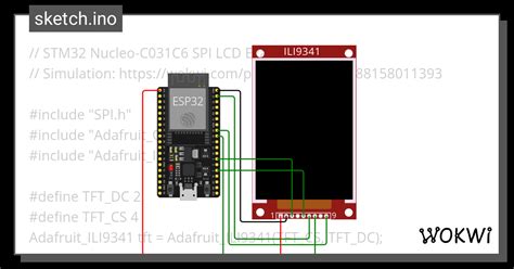 Esp32 32 Tft Ili9341 Wokwi Esp32 Stm32 Arduino Simulator