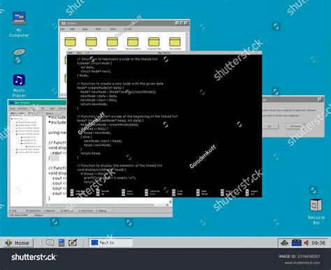 3d Render Old Operating System Template Stock Illustration 2376638307