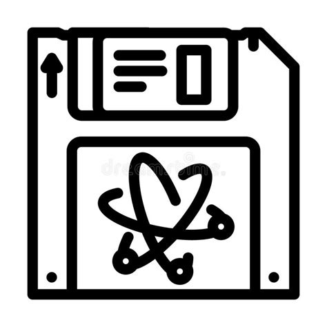 Memory Quantum Technology Line Icon Vector Illustration Stock Vector Illustration Of Server