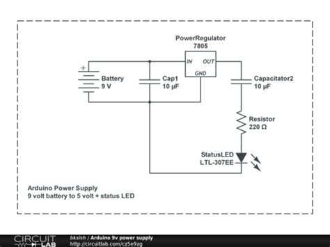 Arduino 9v Power Supply Circuitlab